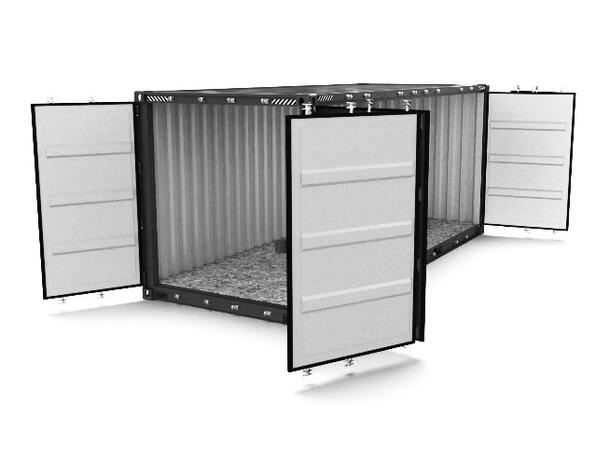 CONTAINER 20´ FULL SIDE ACCESS RIGHT RAL 7012 Grey, Low Cube, FTC ...